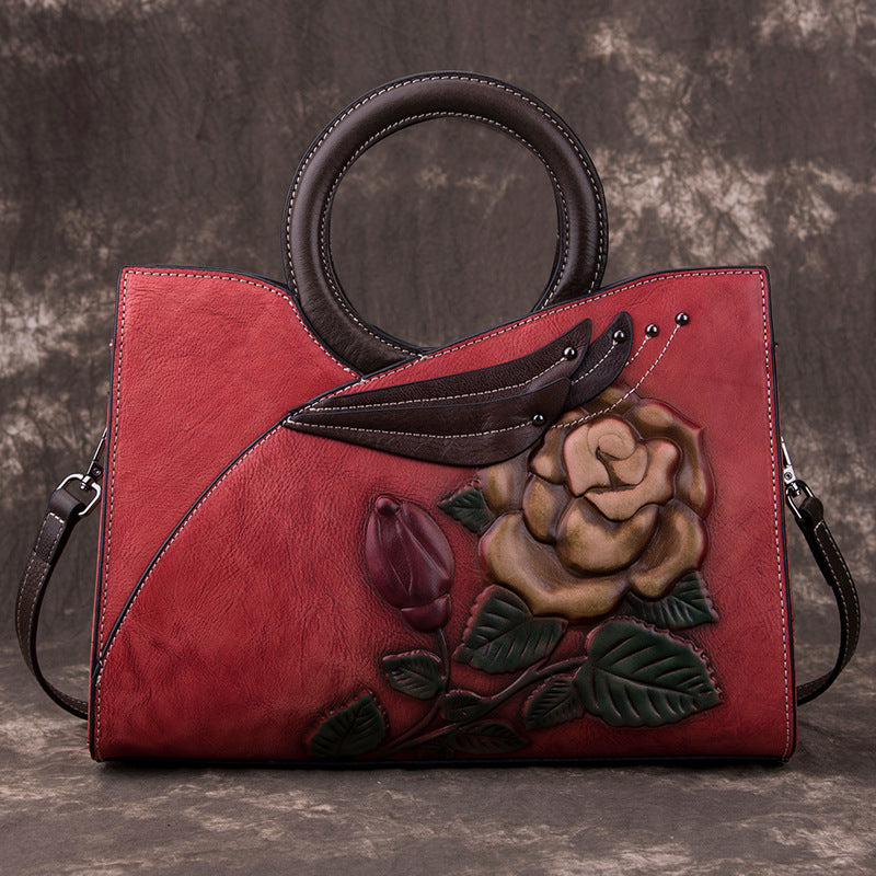 Leather Rose Embossed Handbags – Velvet Rope Apparel